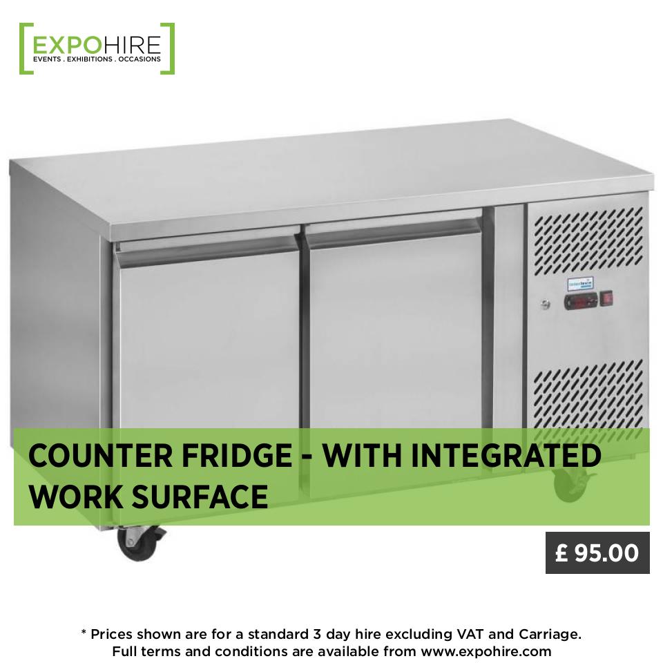 Commercial Fridge with Integrated Worksurface • Expo Hire UK