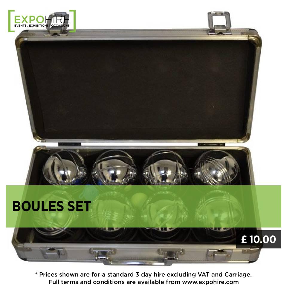 Boules Set Outdoor Game Hire • Expo Hire UK