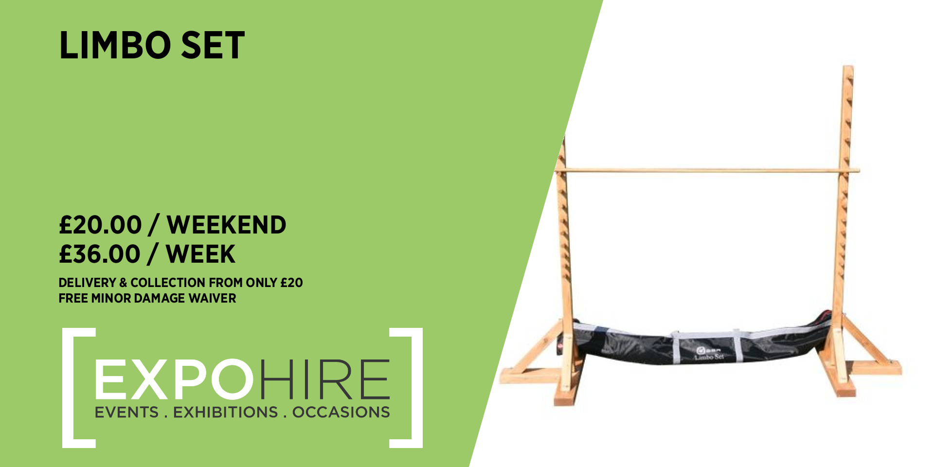 Outdoor Limbo Set Hire • £20 / 3 Days • Expo Hire